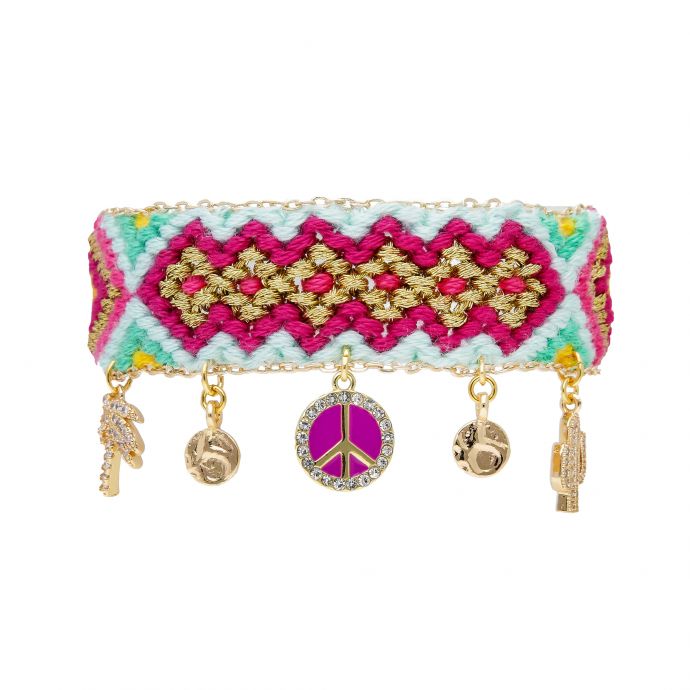 Bracelet brésilien Peace and Love Marley Violet | Hipanema