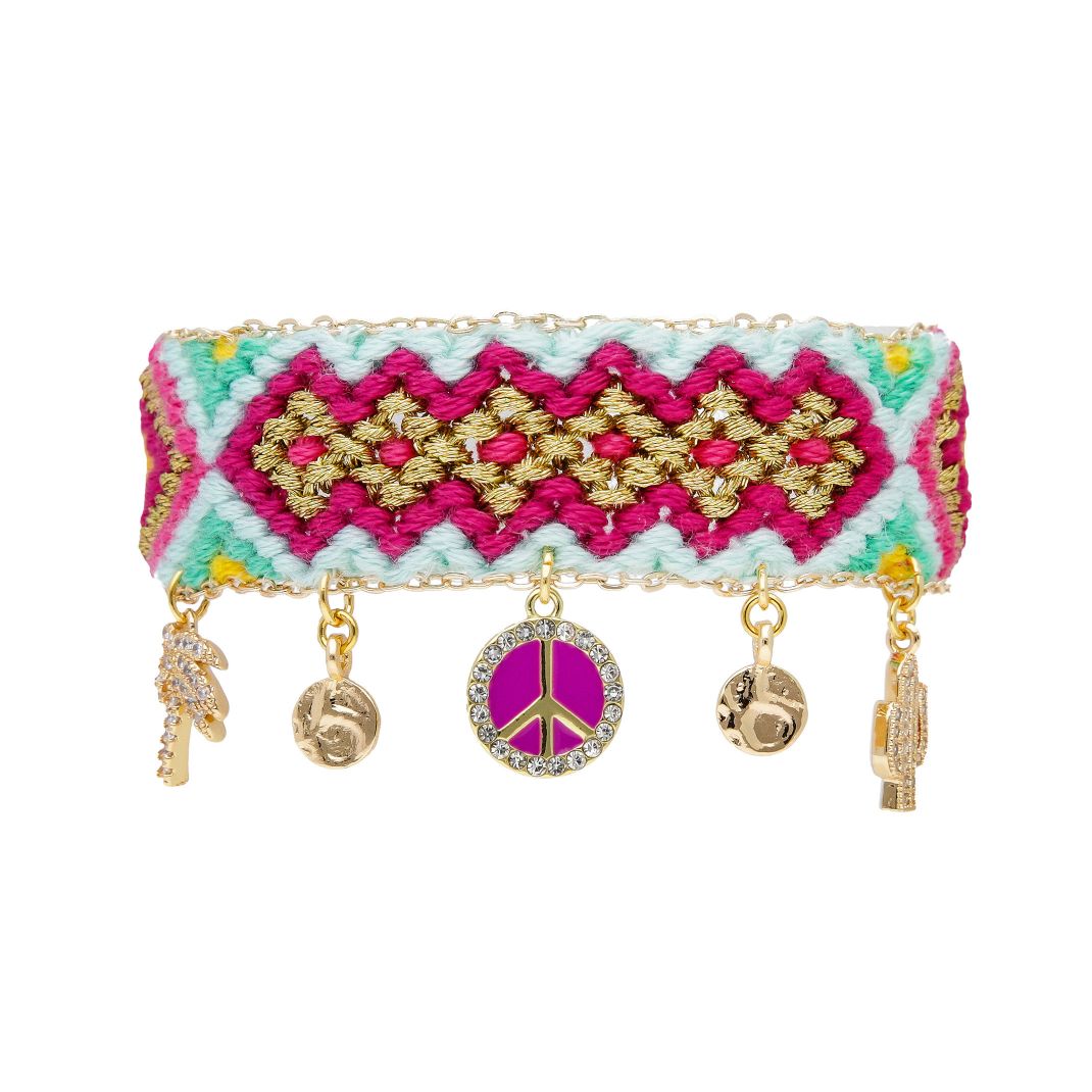 Bracelet brésilien Peace and Love Marley Violet | Hipanema